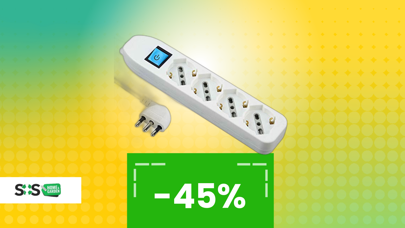 Multipresa affidabile a soli 6€ con interruttore luminoso ON/OFF